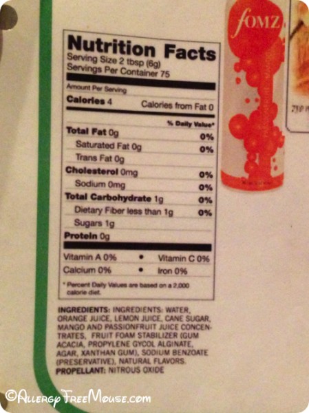 LeFou's Brew ingredient list, from the food allergy book | Allergy Free ...